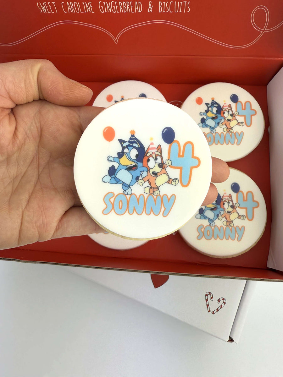 Bluey Custom Birthday Cookies – Sweet Caroline Gingerbread & Biscuits