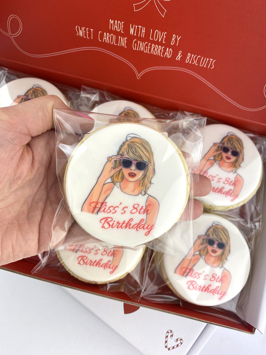 Taylor Swift Custom Birthday Cookies – Sweet Caroline Gingerbread ...