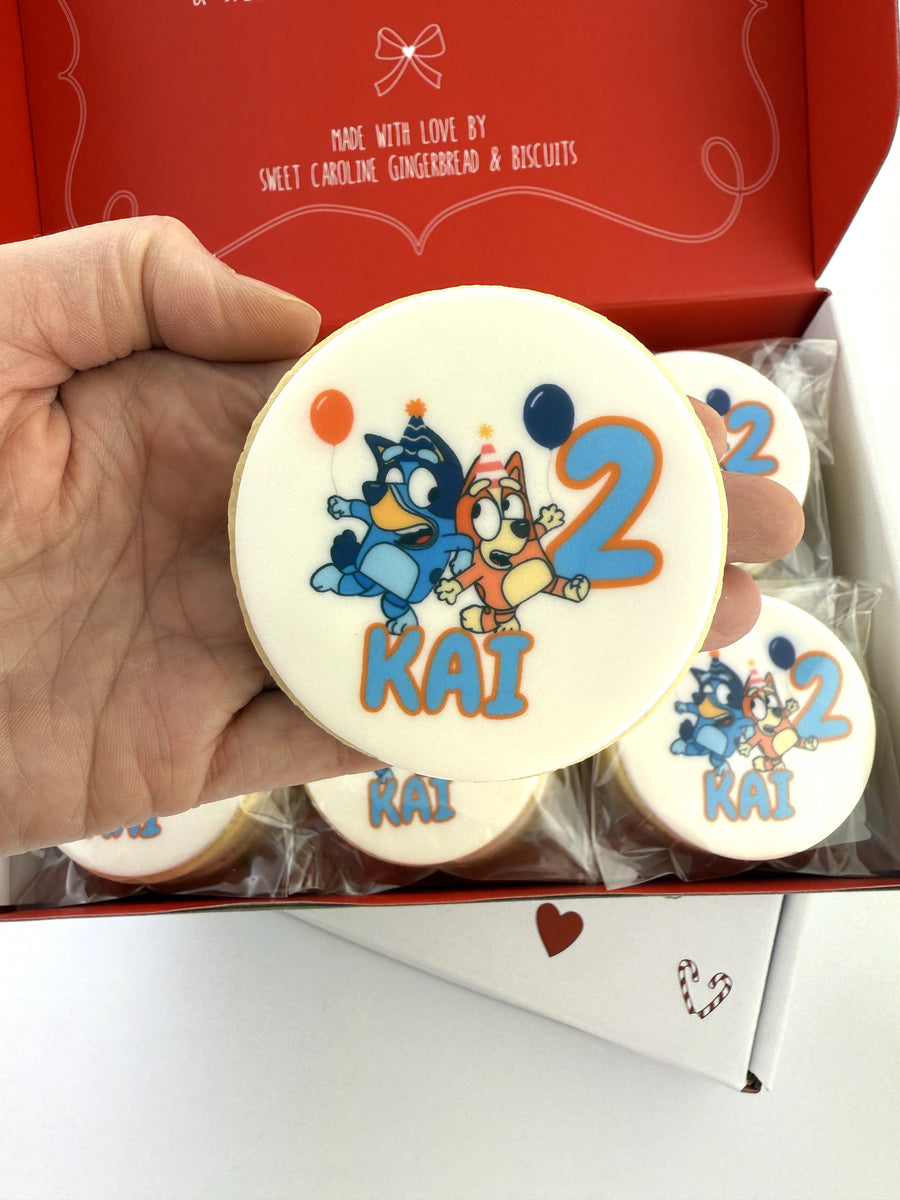 Bluey Custom Birthday Cookies – Sweet Caroline Gingerbread & Biscuits